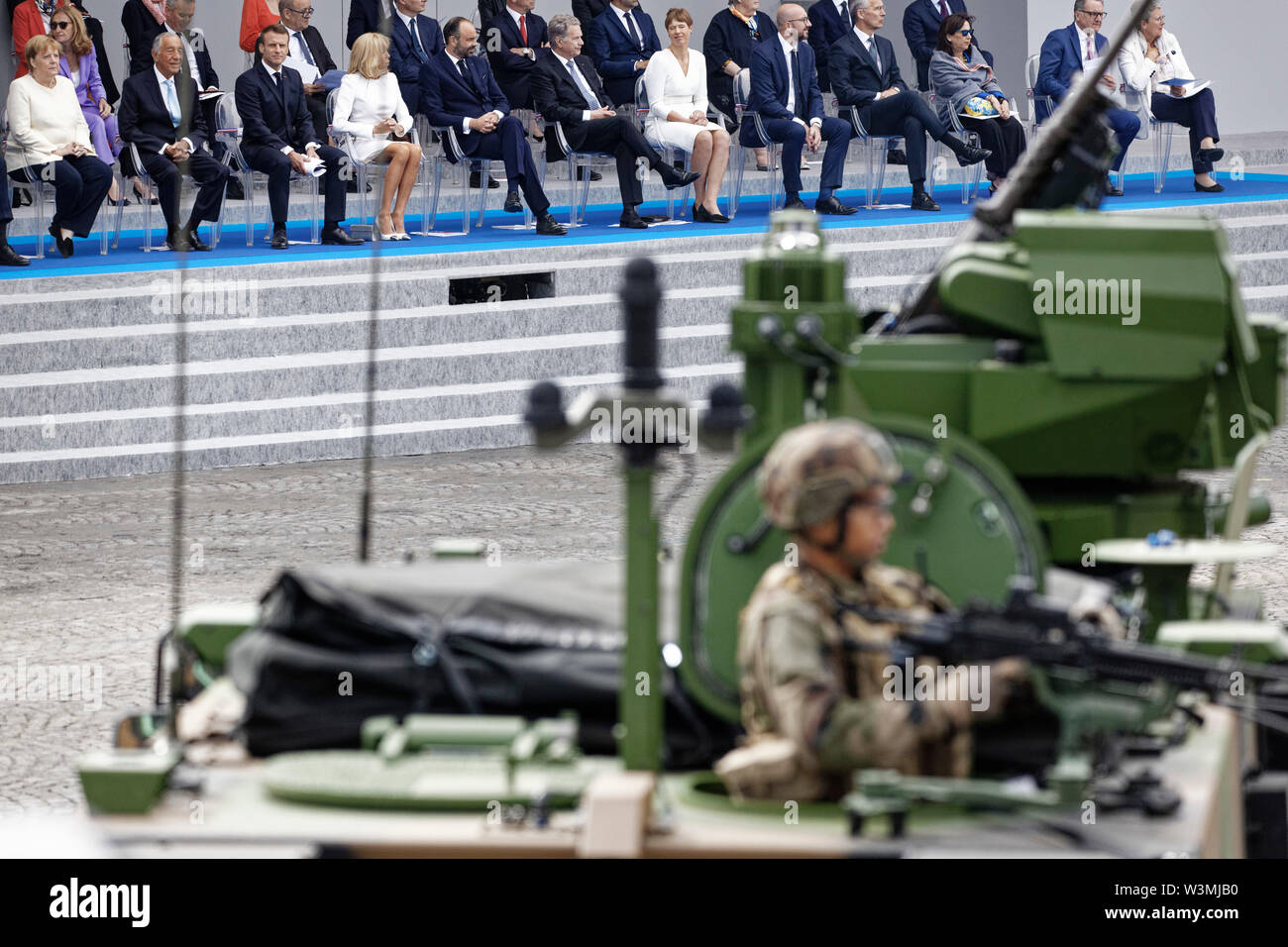 Paris, France. 14th July, 2019. 4300 soldiers, 196 vehicles, 237 horses ...