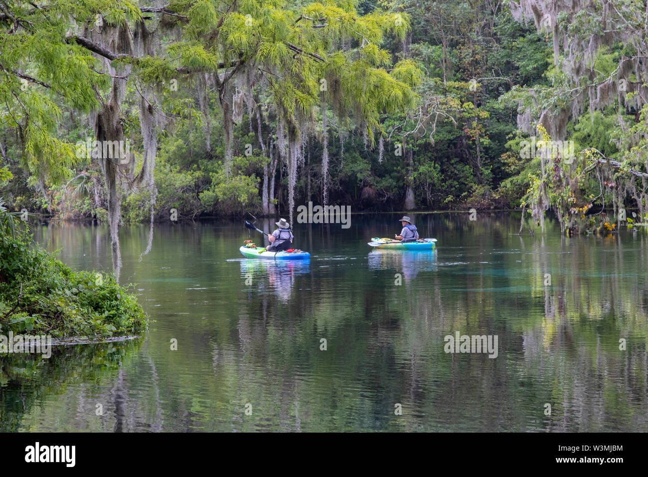 Kayaking on the Silver River in Silver Springs State Park, Florida ...
