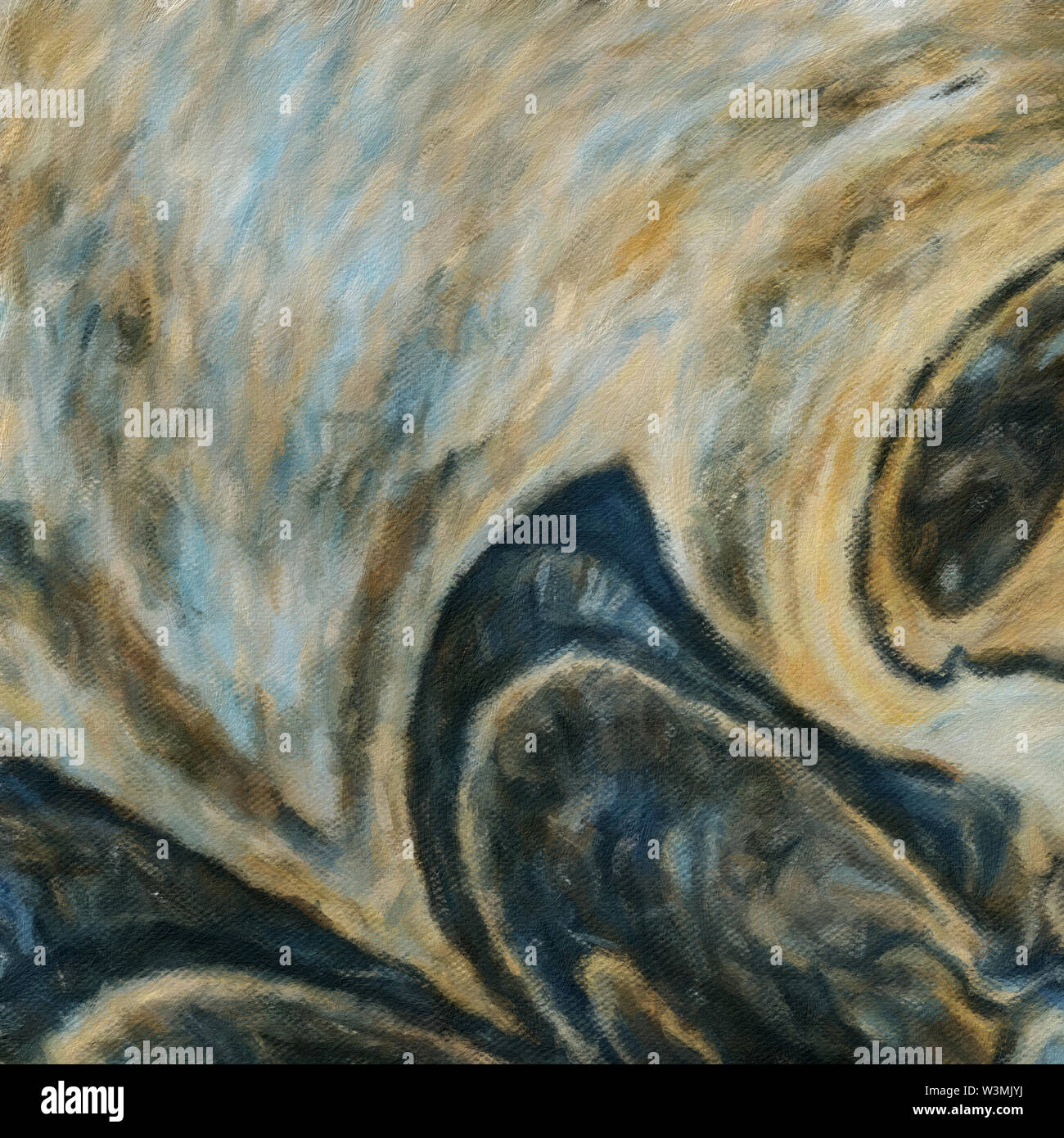 Digital art abstract pattern. Hand drawn modern style art print ...