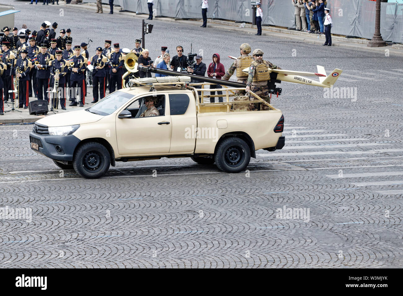 Paris, France. 14th July, 2019. 4300 soldiers, 196 vehicles, 237 horses ...
