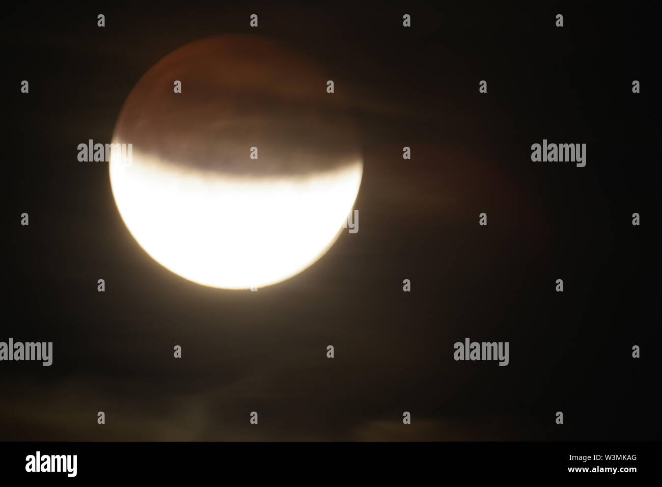 Partial Lunar Eclipse on the 50th anniversary of Apollo 11 Moon Mission ...
