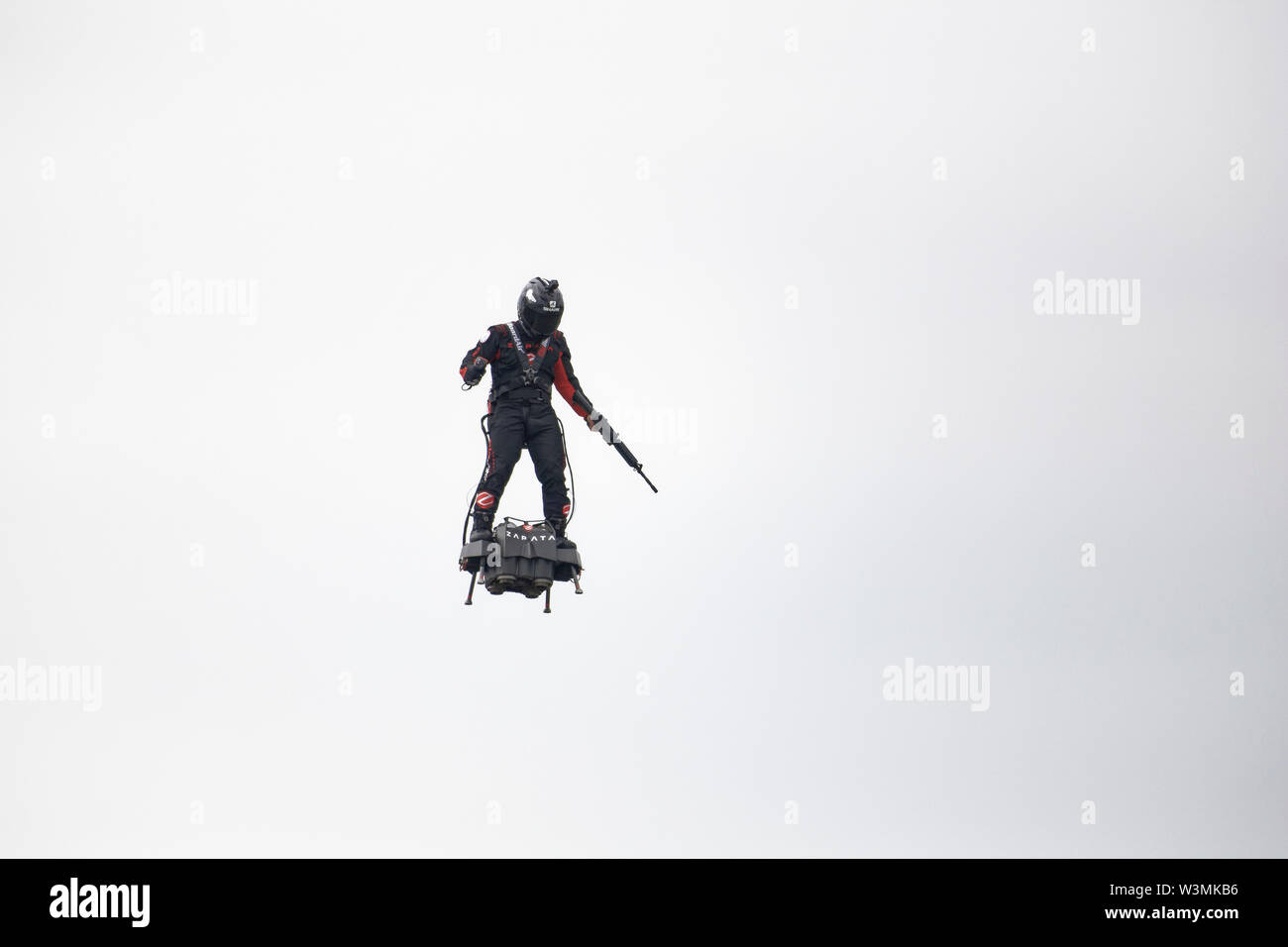 Paris, France. 14th July, 2019. Demonstration of the inventor Franky ...