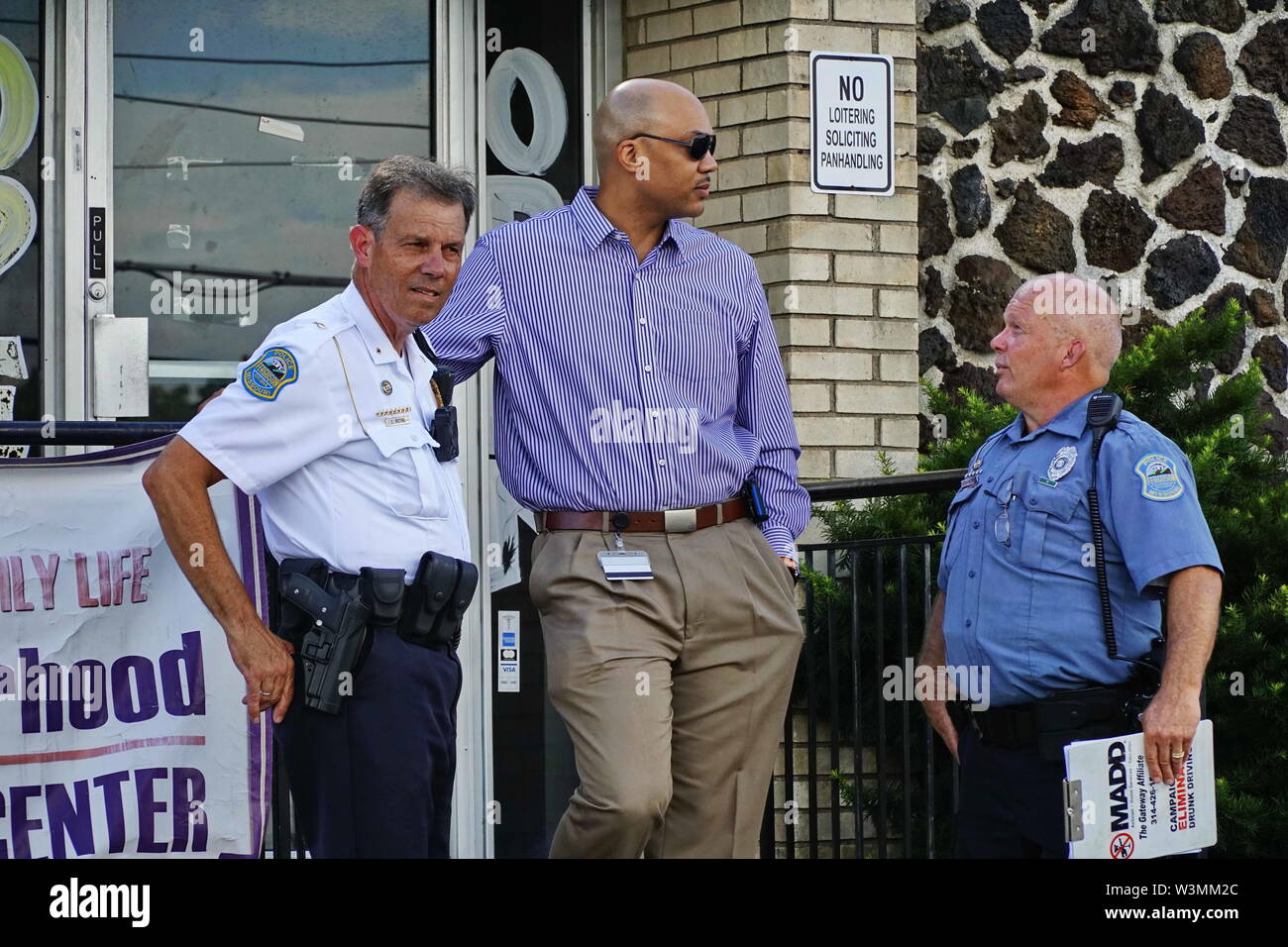 Ferguson, Missouri, USA. 16th July, 2019. The new police chief of ...
