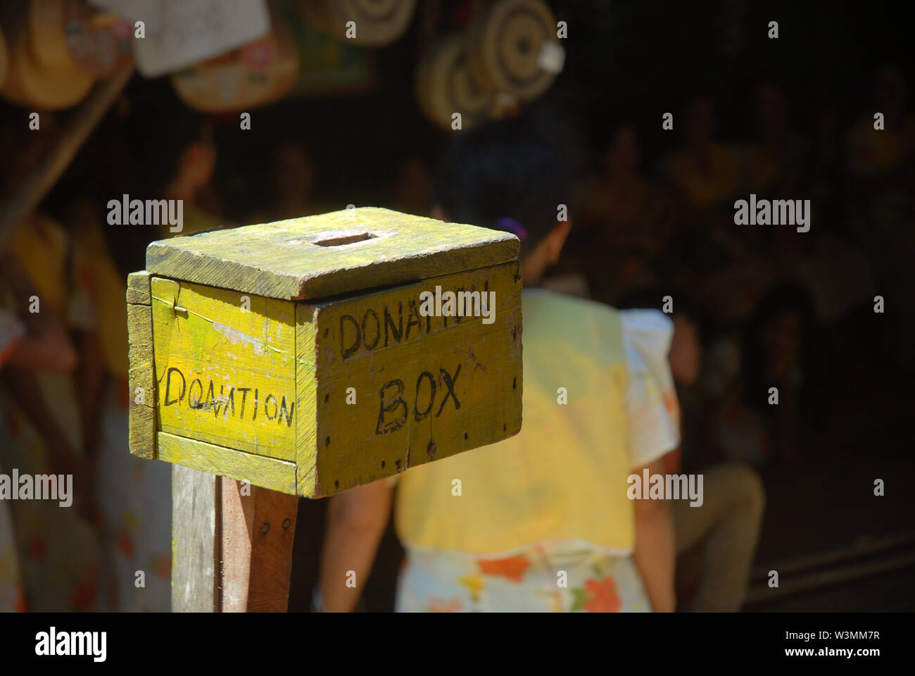 Donation Box, Loboc River Cruise, Loboc, Bohol, Philippines Stock Photo ...