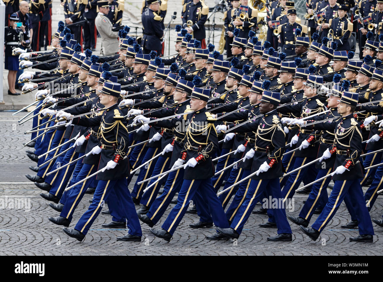 Paris, France. 14th July, 2019. 4300 soldiers, 196 vehicles, 237 horses ...
