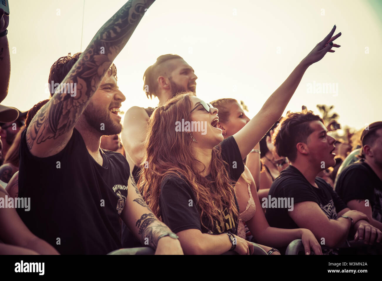 Friends at outdoor concert hi-res stock photography and images - Alamy