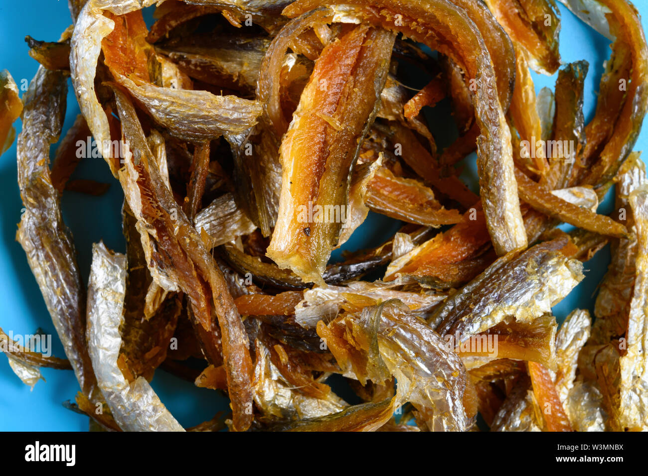 top view dry salty fishes close up Stock Photo - Alamy