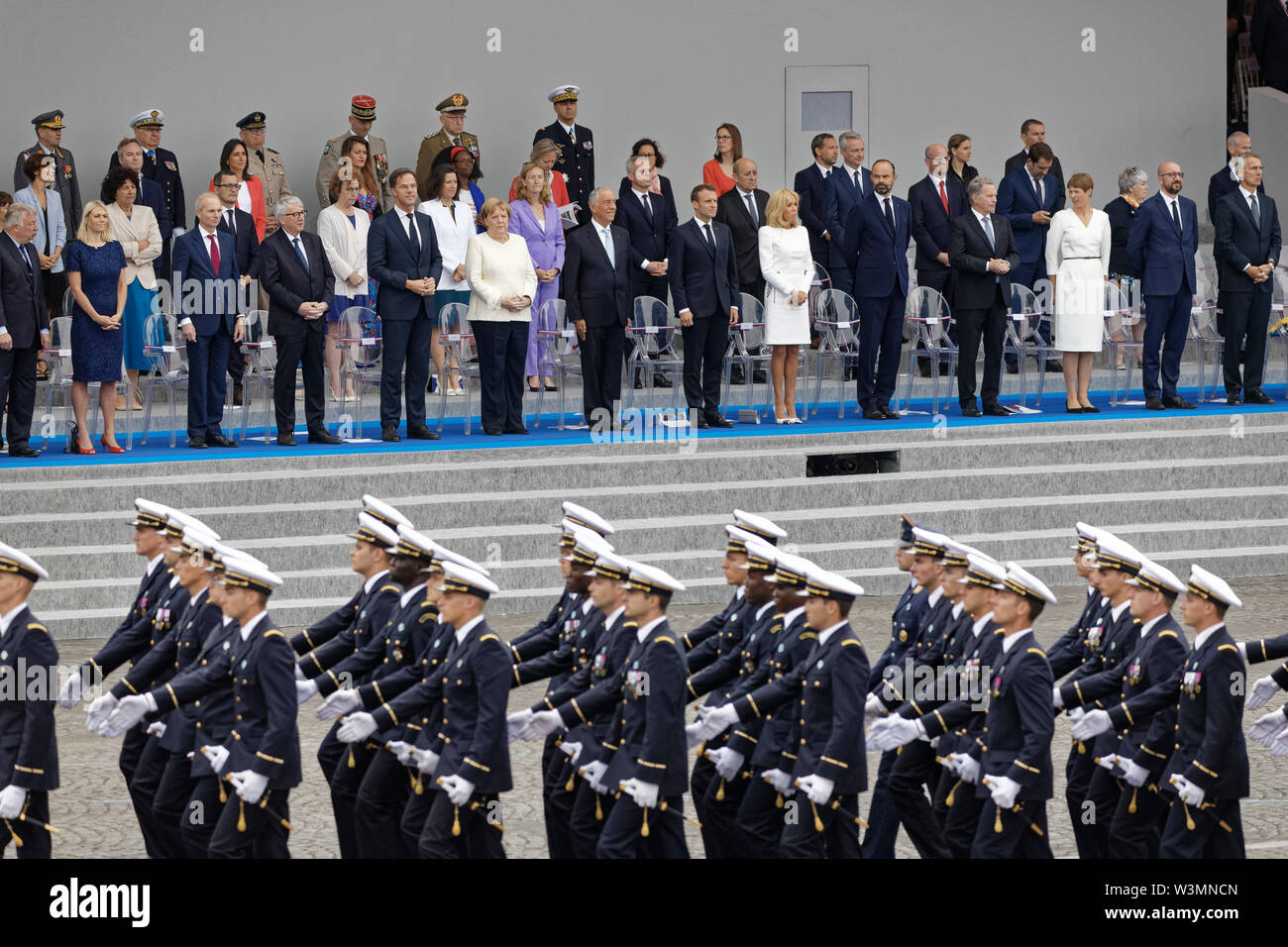 Paris, France. 14th July, 2019. 4300 soldiers, 196 vehicles, 237 horses ...
