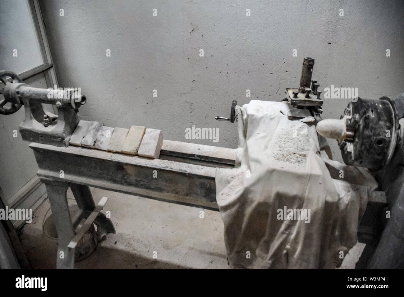Jade processing machine. Stone processing on the machine Stock Photo ...