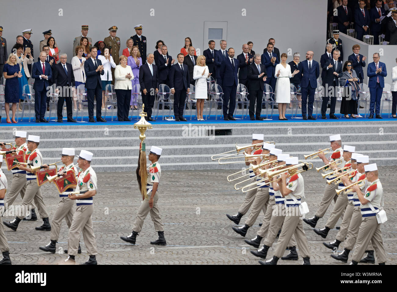 Paris, France. 14th July, 2019. 4300 soldiers, 196 vehicles, 237 horses ...