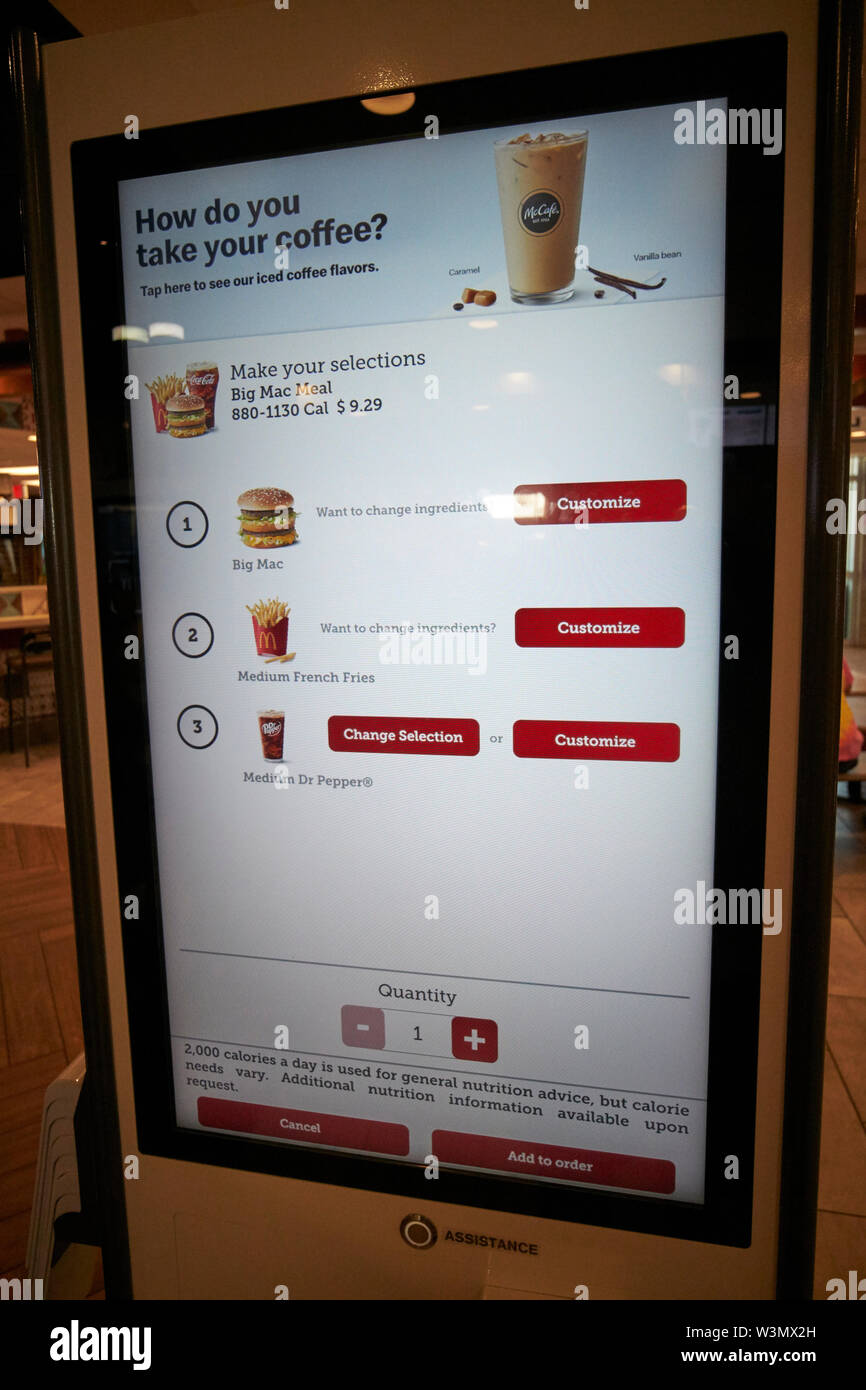 completing an order on the automatic ordering and payment systems in ...