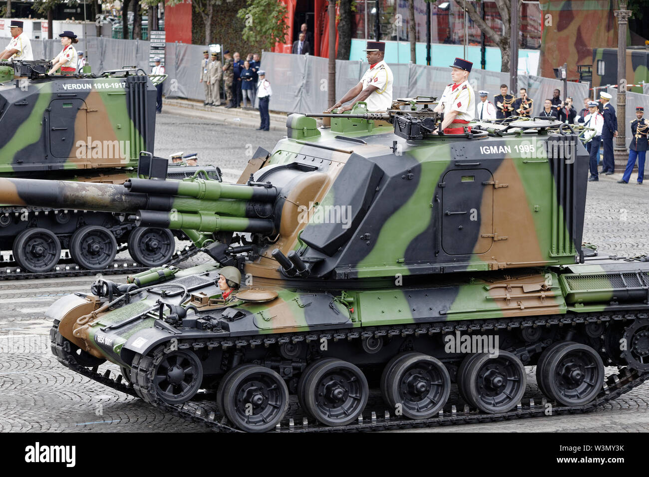Paris, France. 14th July, 2019. 4300 soldiers, 196 vehicles, 237 horses ...