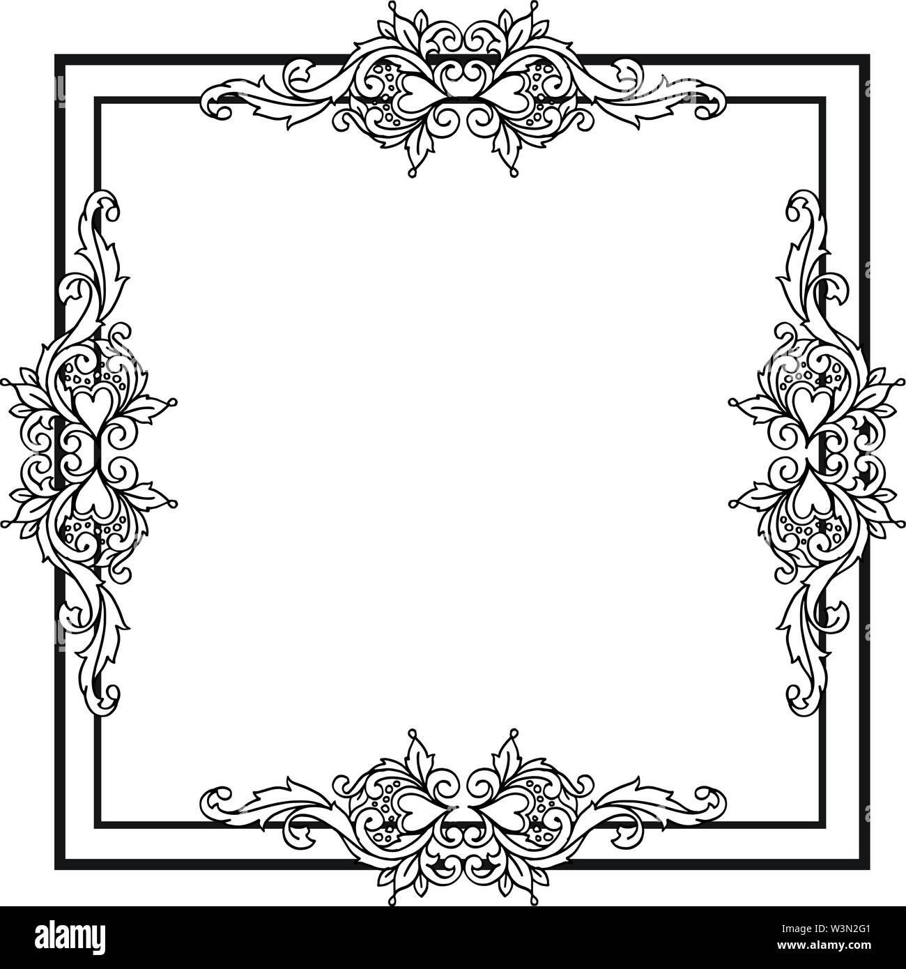 Graphic floral pattern, card for white background. Vector illustration ...