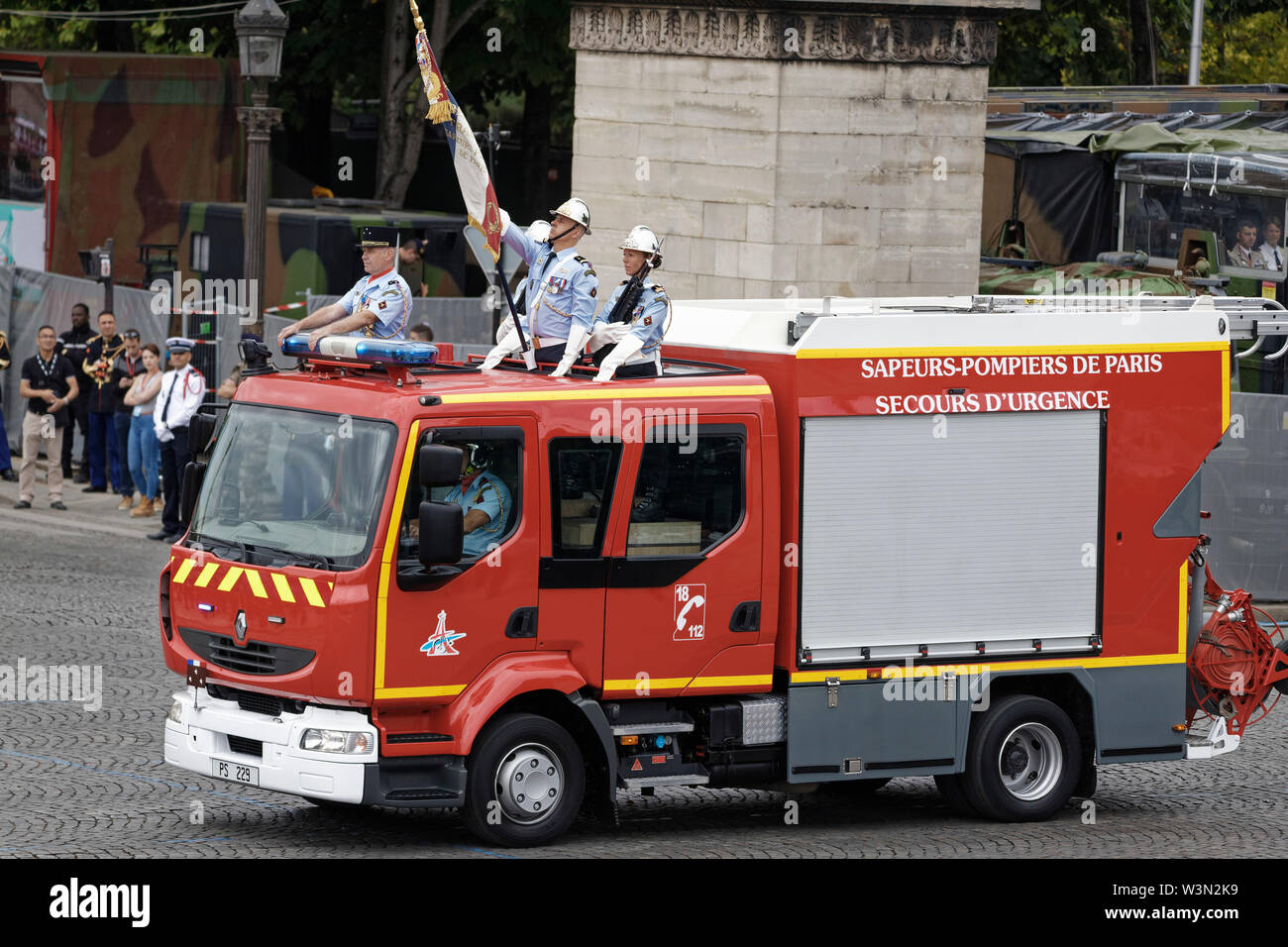 Paris, France. 14th July, 2019. 4300 soldiers, 196 vehicles, 237 horses ...
