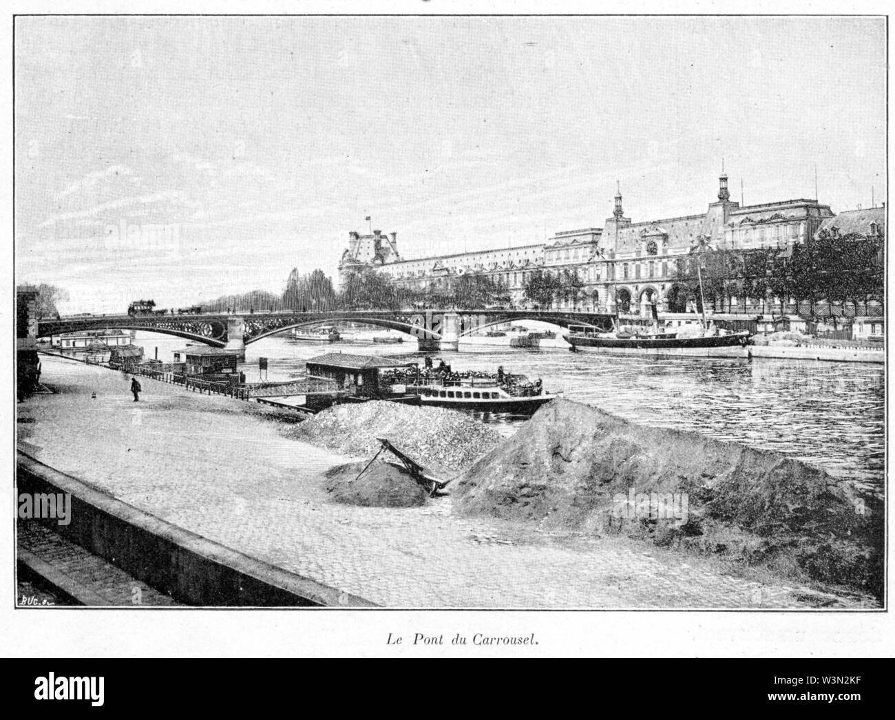 Clément Maurice Paris en plein air, BUC, 1897,018 Le Pont du Carrousel ...