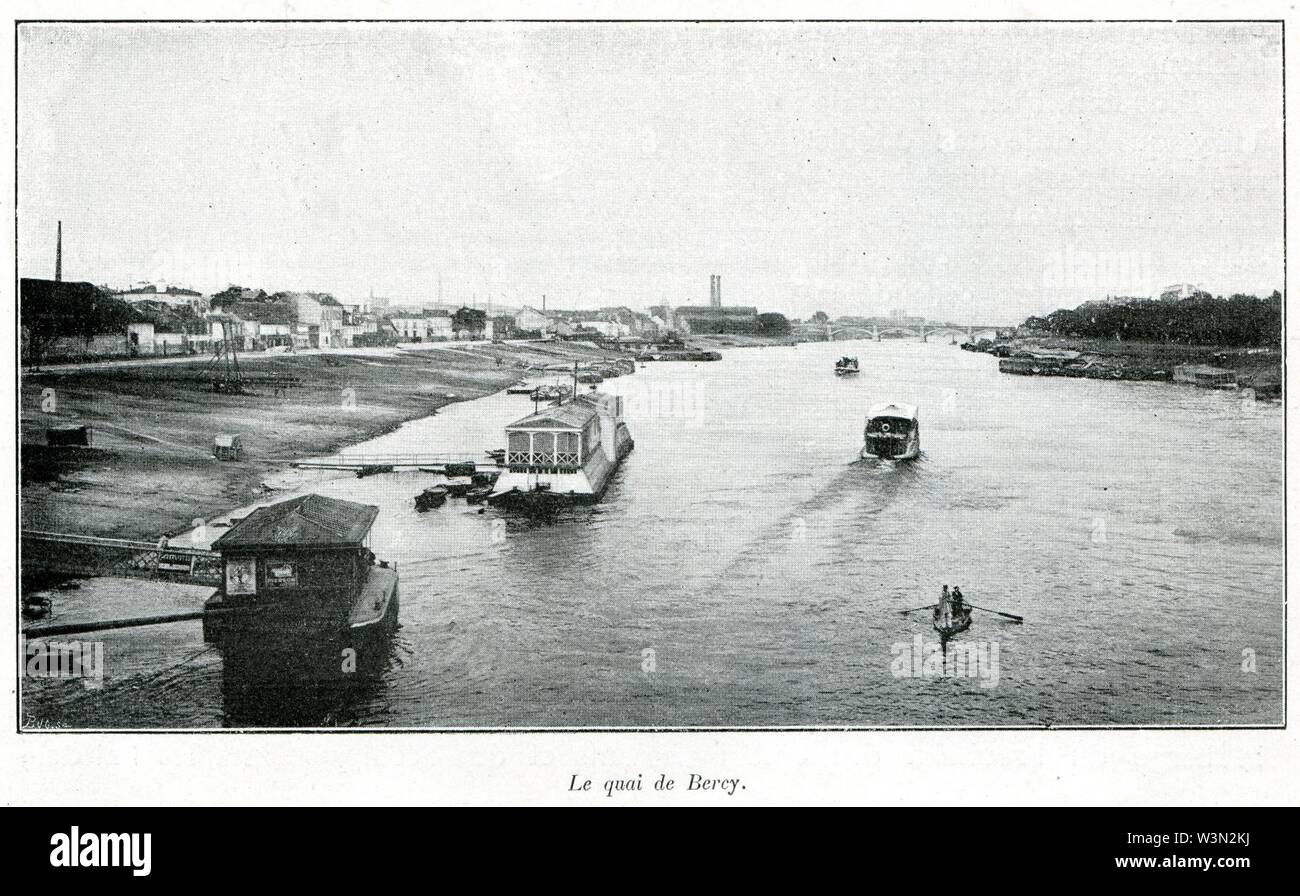 Clément Maurice Paris en plein air, BUC, 1897,004 Le quai de Bercy ...