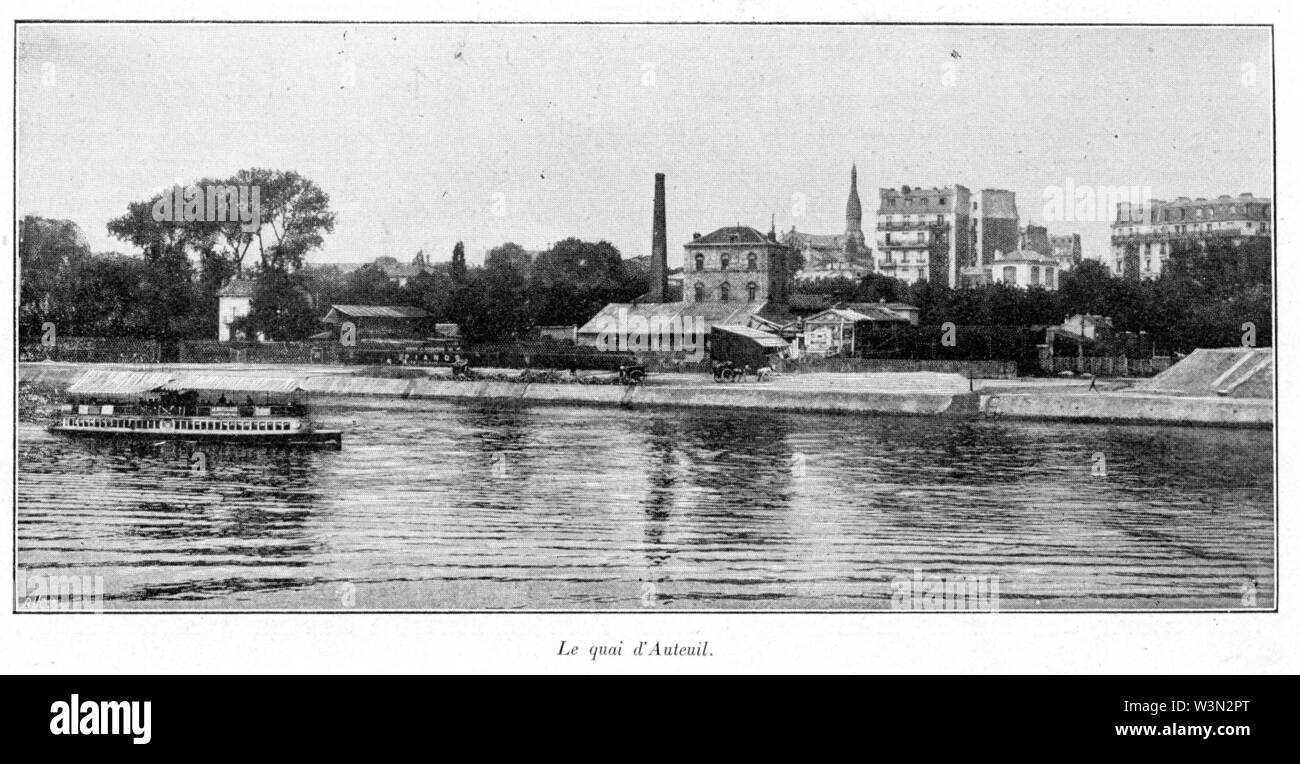 Clément Maurice Paris en plein air, BUC, 1897,027 Le Quai d'Auteuil ...