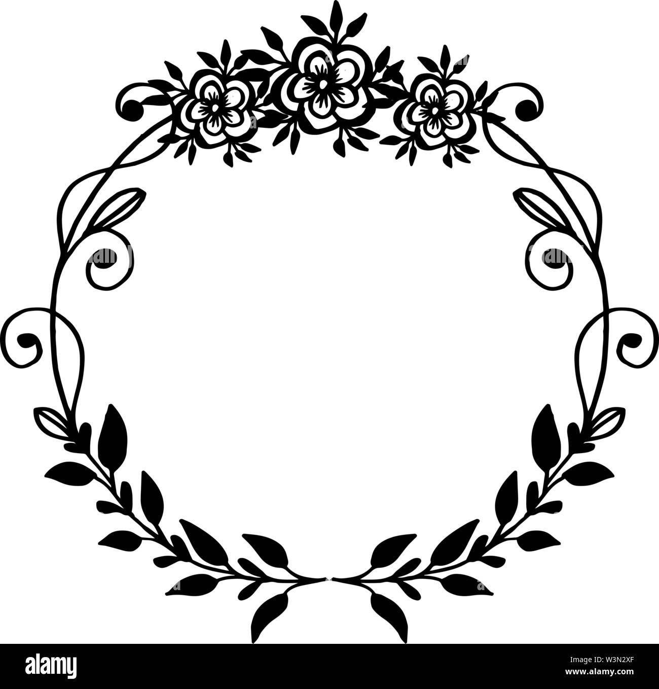 Poster for pattern ornamental decorative flower frame. Vector ...