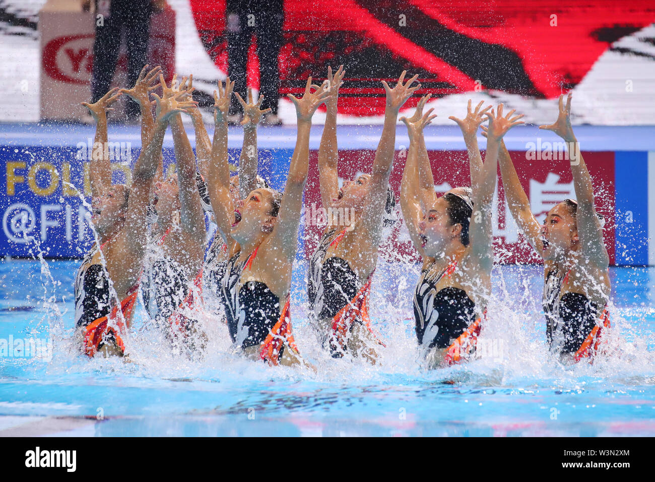 Gwangju, South Korea. 16th July, 2019. Japan team group (JPN) Artistic ...