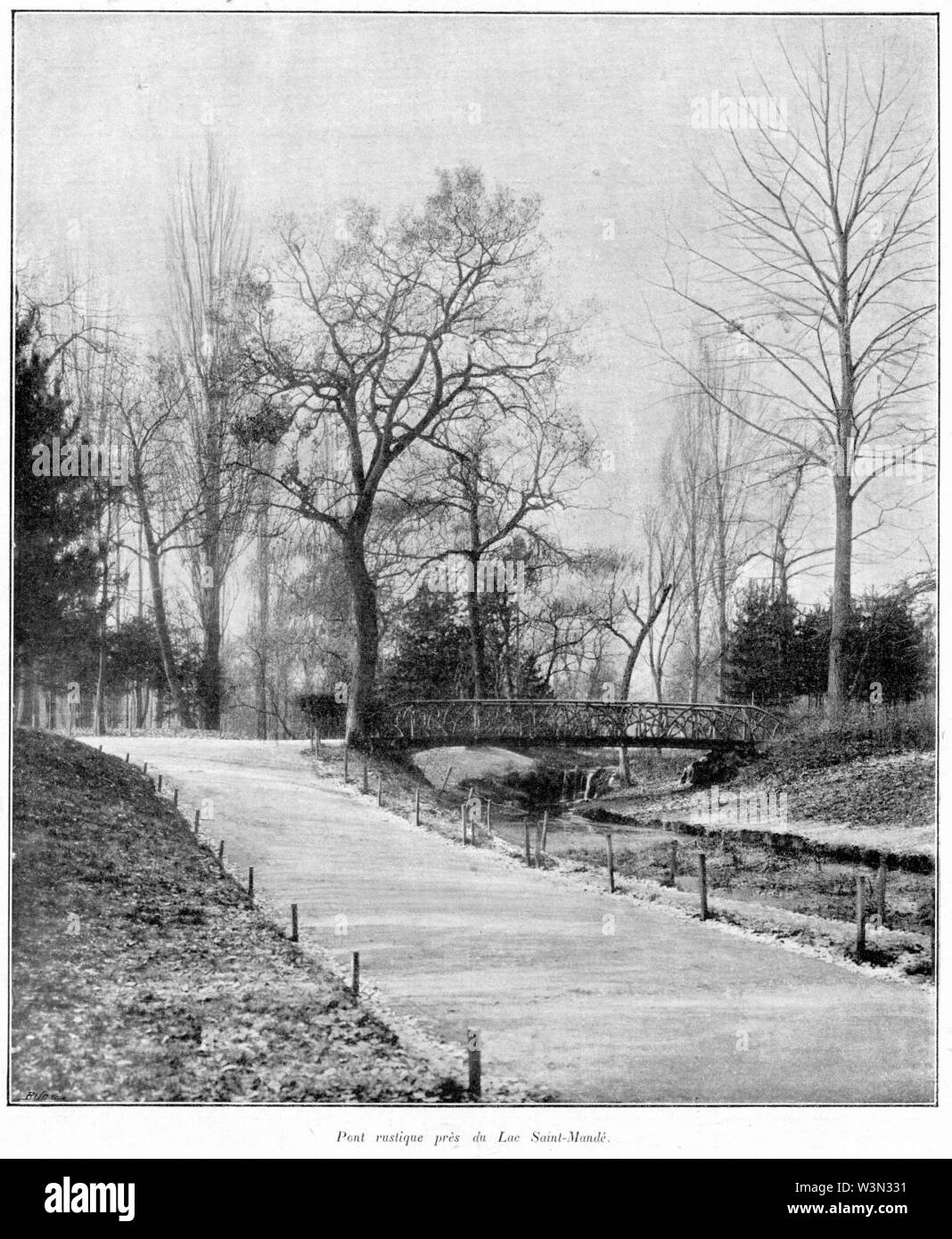 Clément Maurice Paris en plein air, BUC, 1897,088 Pont rustique près du ...