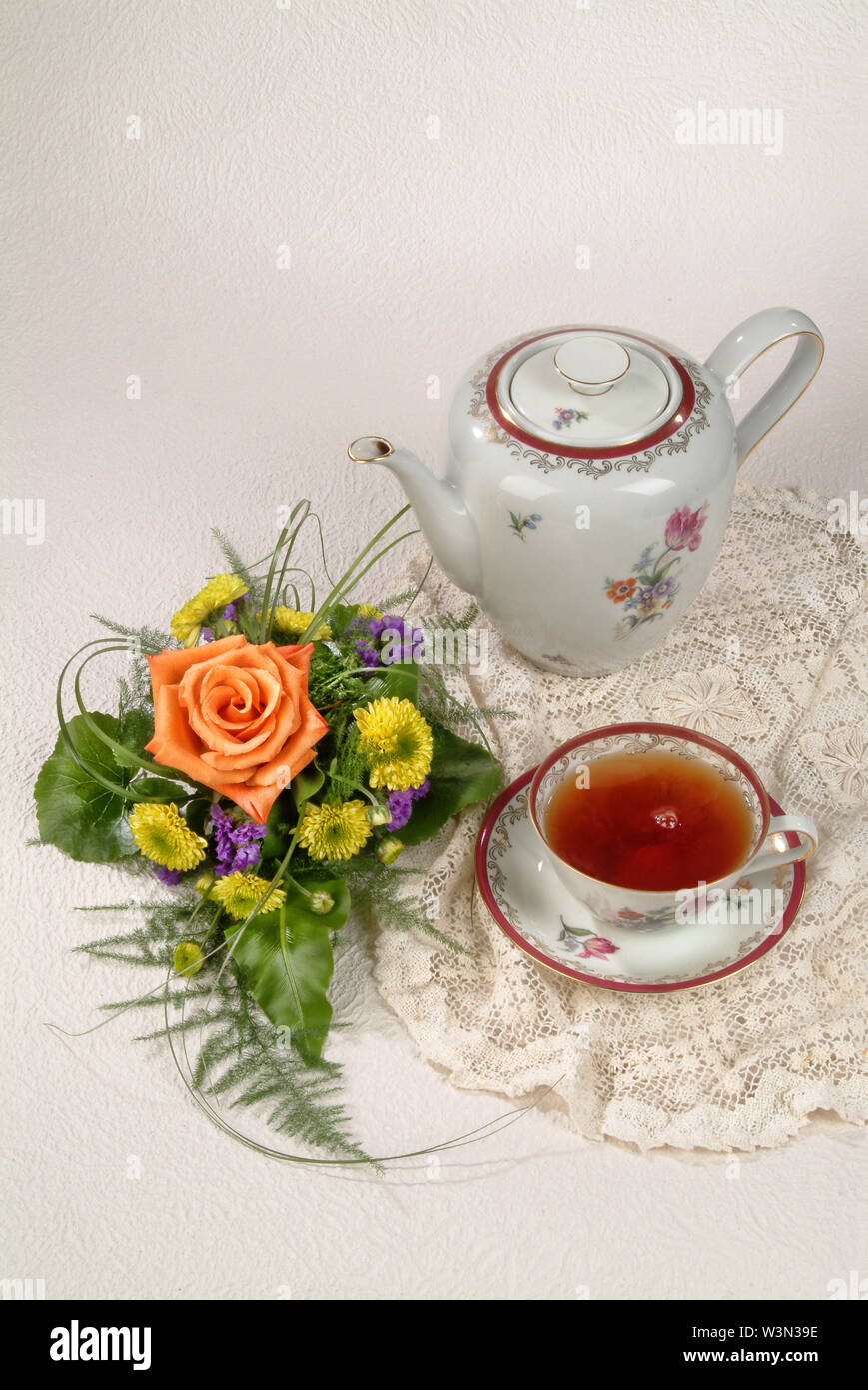 Bouquet of flowers on a studio background Stock Photo - Alamy