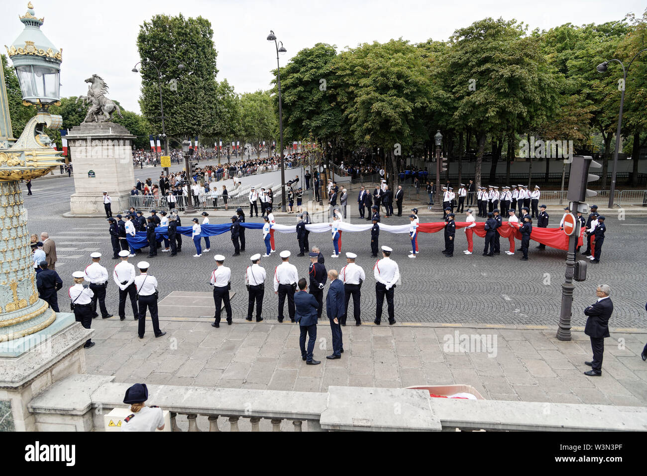 Paris, France. 14th July, 2019. 4300 soldiers, 196 vehicles, 237 horses ...