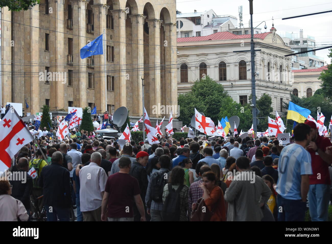 Anti Russian Demonstrations in Tbilisi, Georgia Stock Photo - Alamy