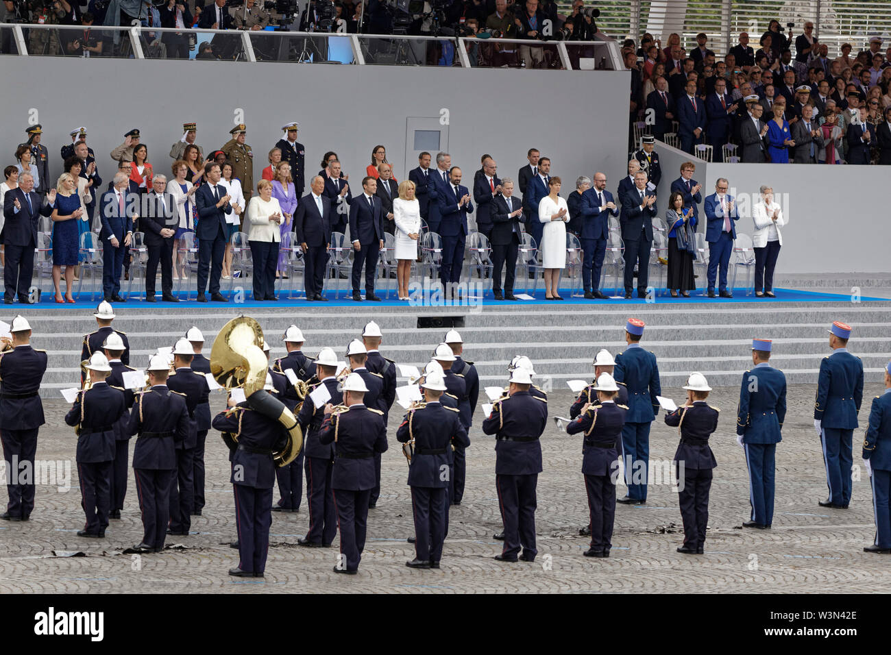 Paris, France. 14th July, 2019. 4300 soldiers, 196 vehicles, 237 horses ...