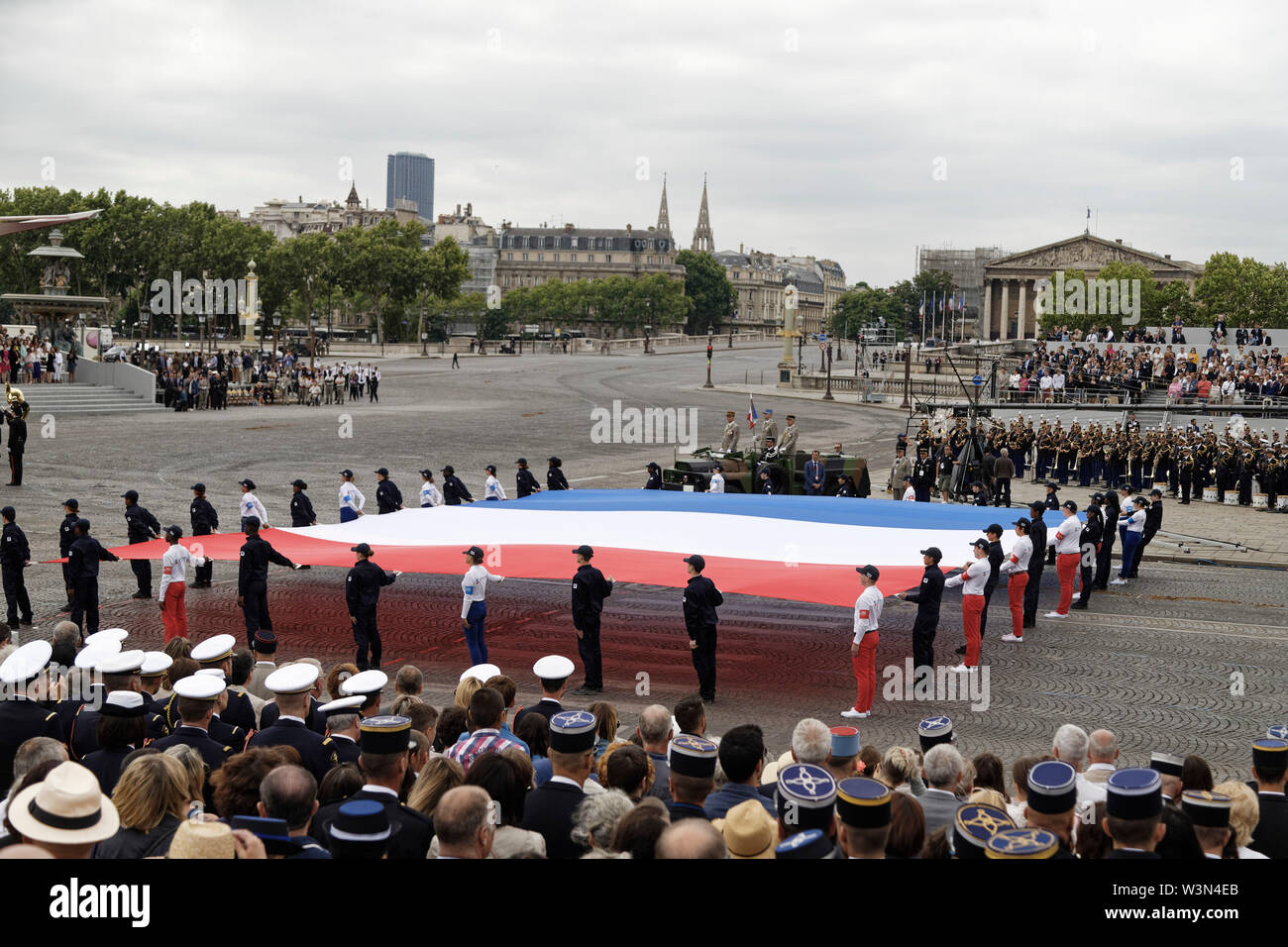 Paris, France. 14th July, 2019. 4300 soldiers, 196 vehicles, 237 horses ...