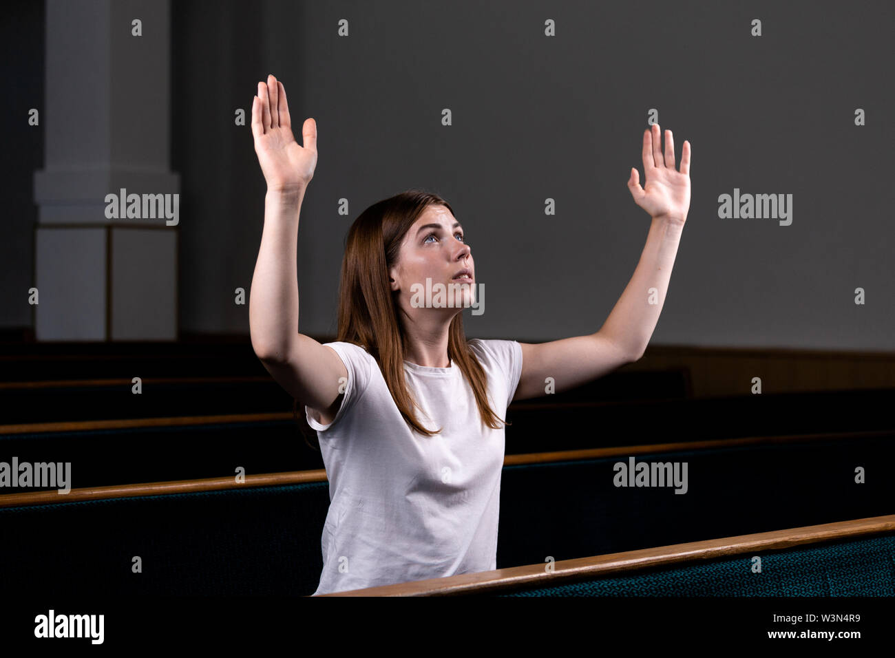 Hands up to face hi-res stock photography and images - Alamy