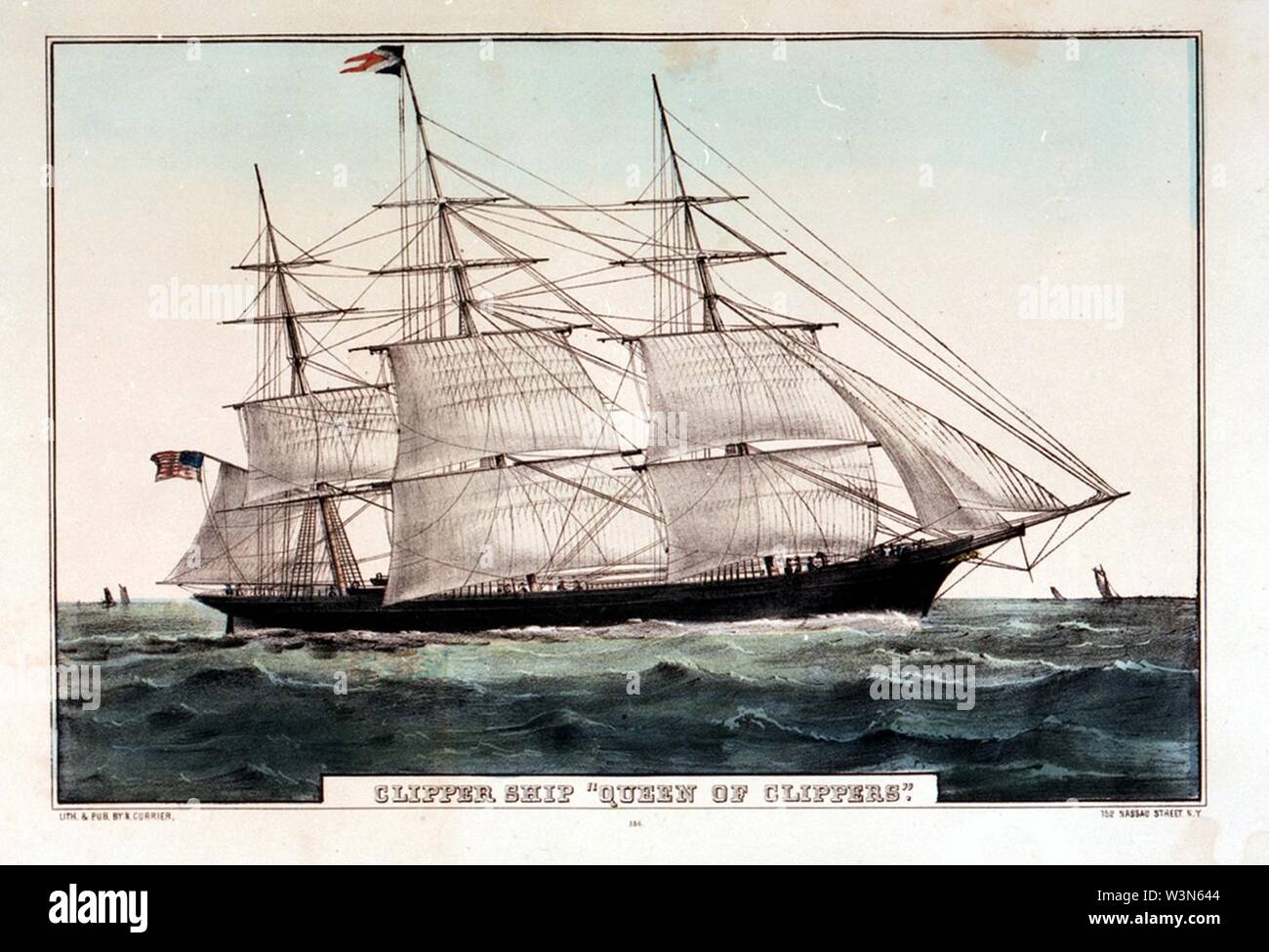 Clipper ship, Queen of Clippers PU6462 Stock Photo - Alamy