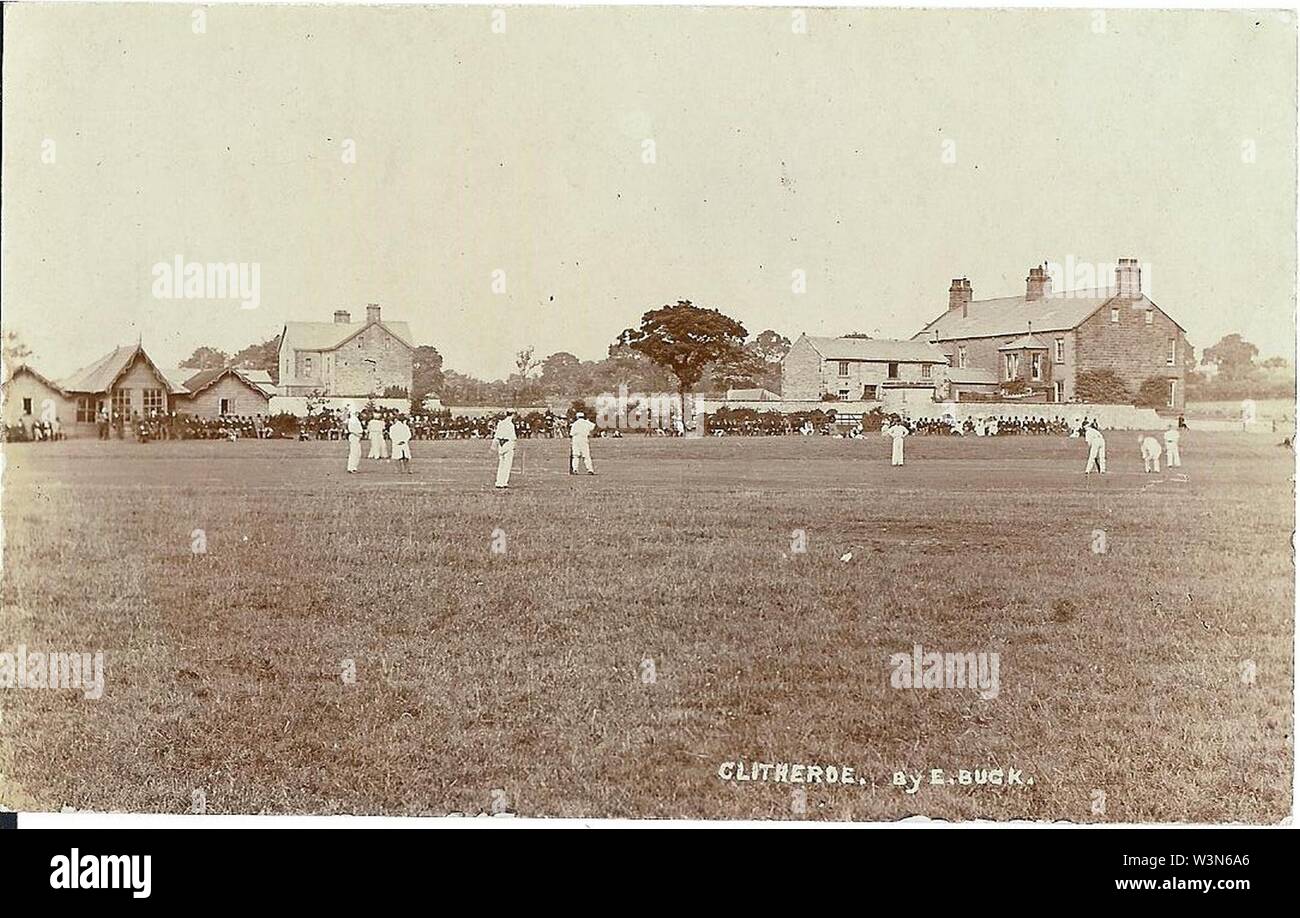 Clitheroe Cricket Club c1904 Stock Photo - Alamy