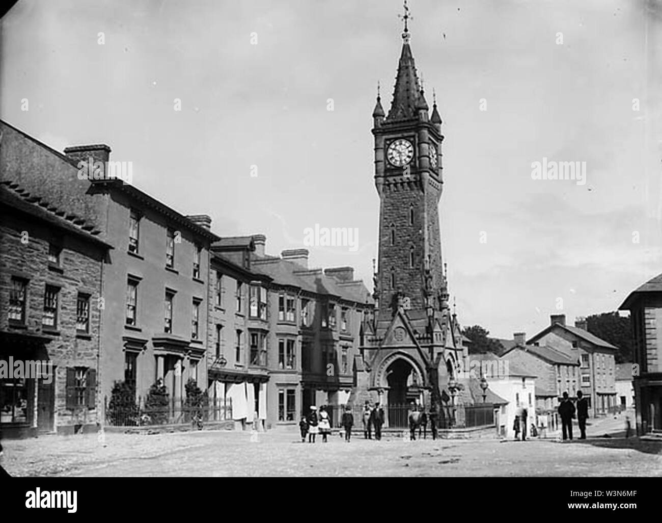 Machynlleth clock tower Black and White Stock Photos & Images - Alamy