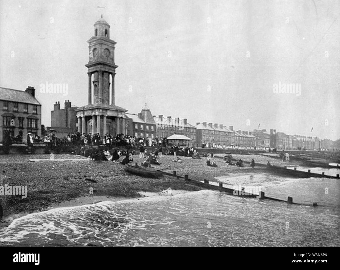 Classic clock tower Black and White Stock Photos & Images - Alamy