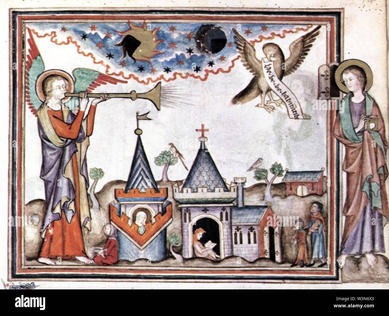 Cloisters Apocalypse - 4th Trumpet - sun and moon are darkened Stock ...