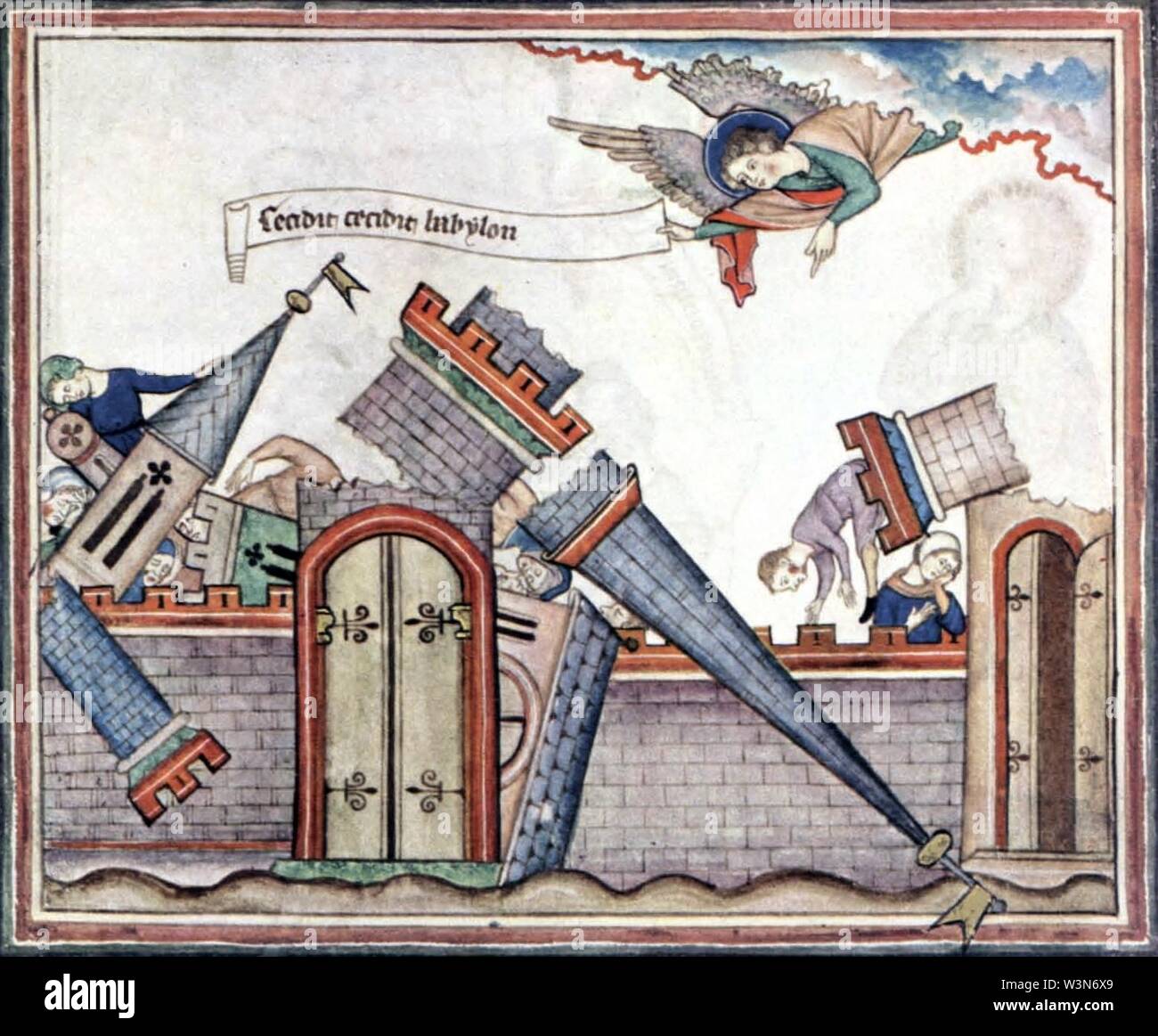 Cloisters Apocalypse - 2nd Angel and Fall of Babylon Stock Photo - Alamy