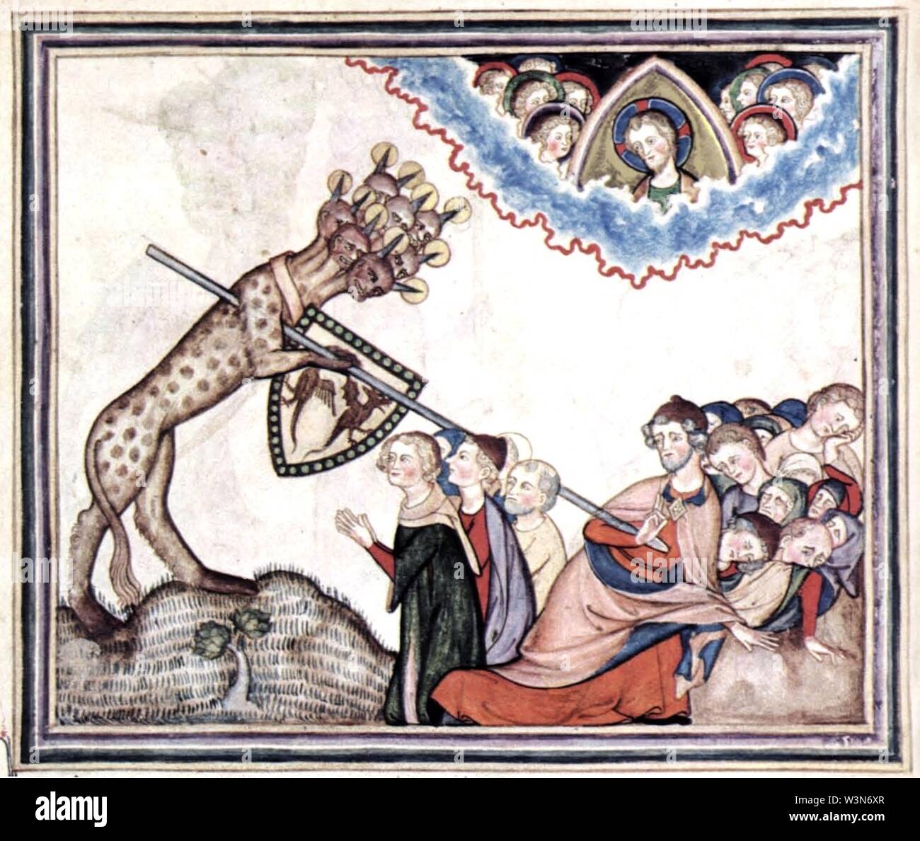 Cloisters Apocalypse - The beast slays the saints Stock Photo - Alamy