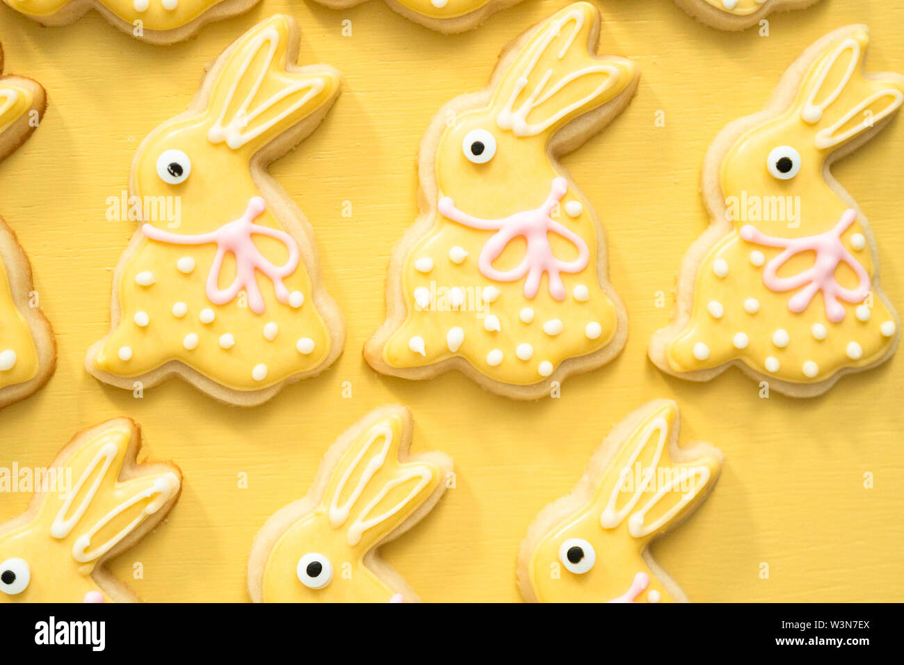 Easter sugar cookies decorated with royal icing of different colors ...