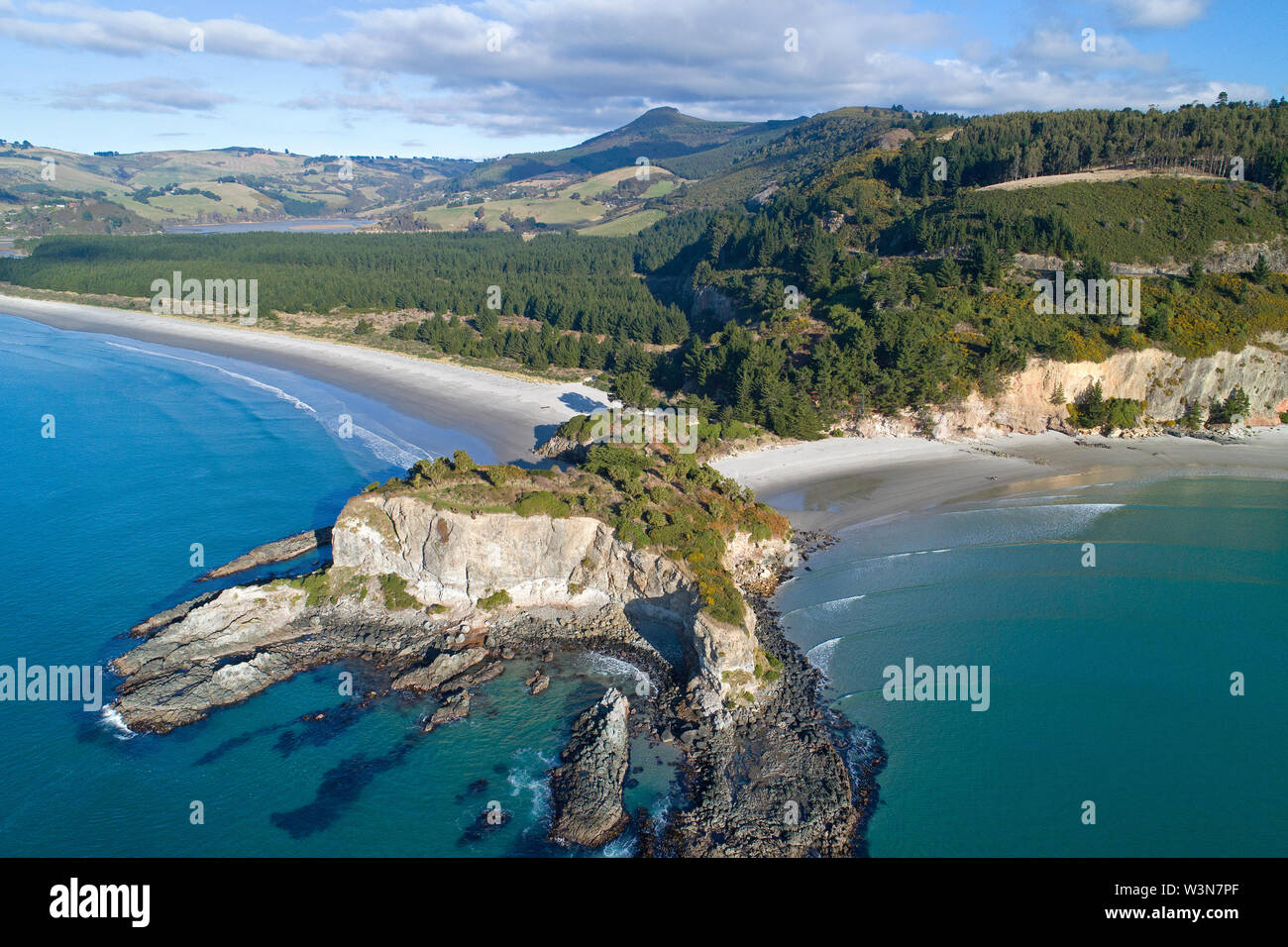 Mapoutahi, Historic Maori Pa Site, Goat Island, Purakanui Bay, north of ...