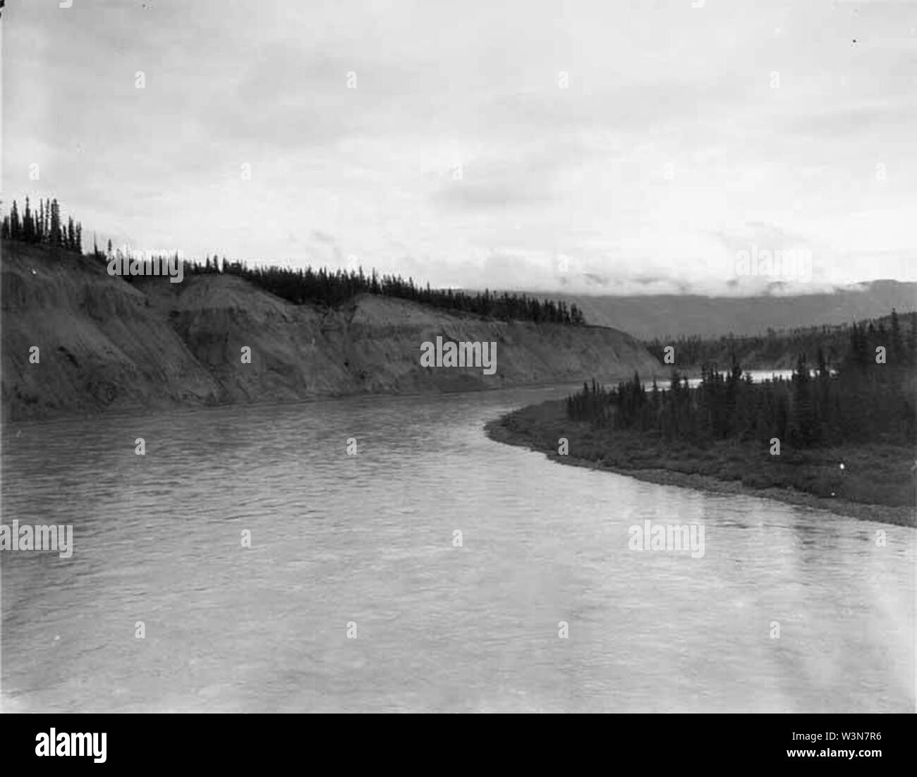 Clouds settling over the area of the Yukon River historically known as ...