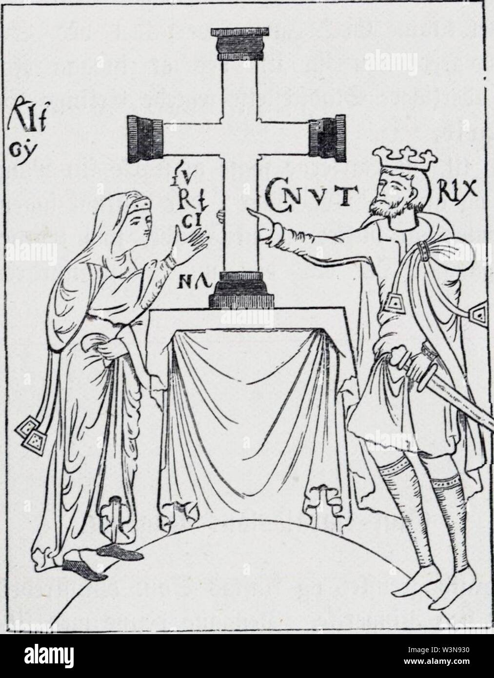 Cnut and Ælfgifu, Anglo-Saxon Stock Photo - Alamy