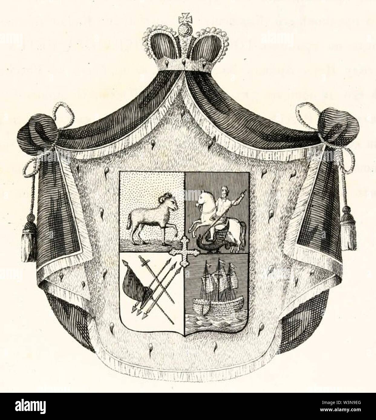 CoA of the Dadian, Princes of Mingrelia Stock Photo - Alamy