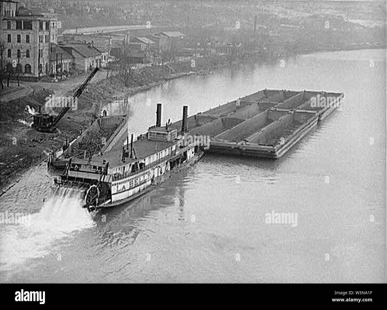 Archival coal barge Black and White Stock Photos & Images - Alamy