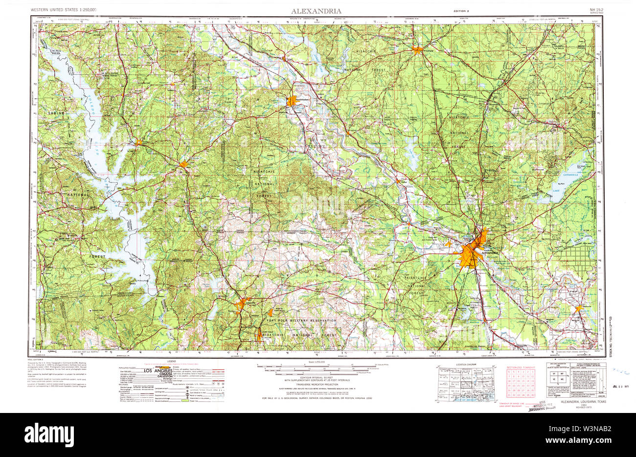 Alexandria louisiana map Cut Out Stock Images & Pictures - Alamy