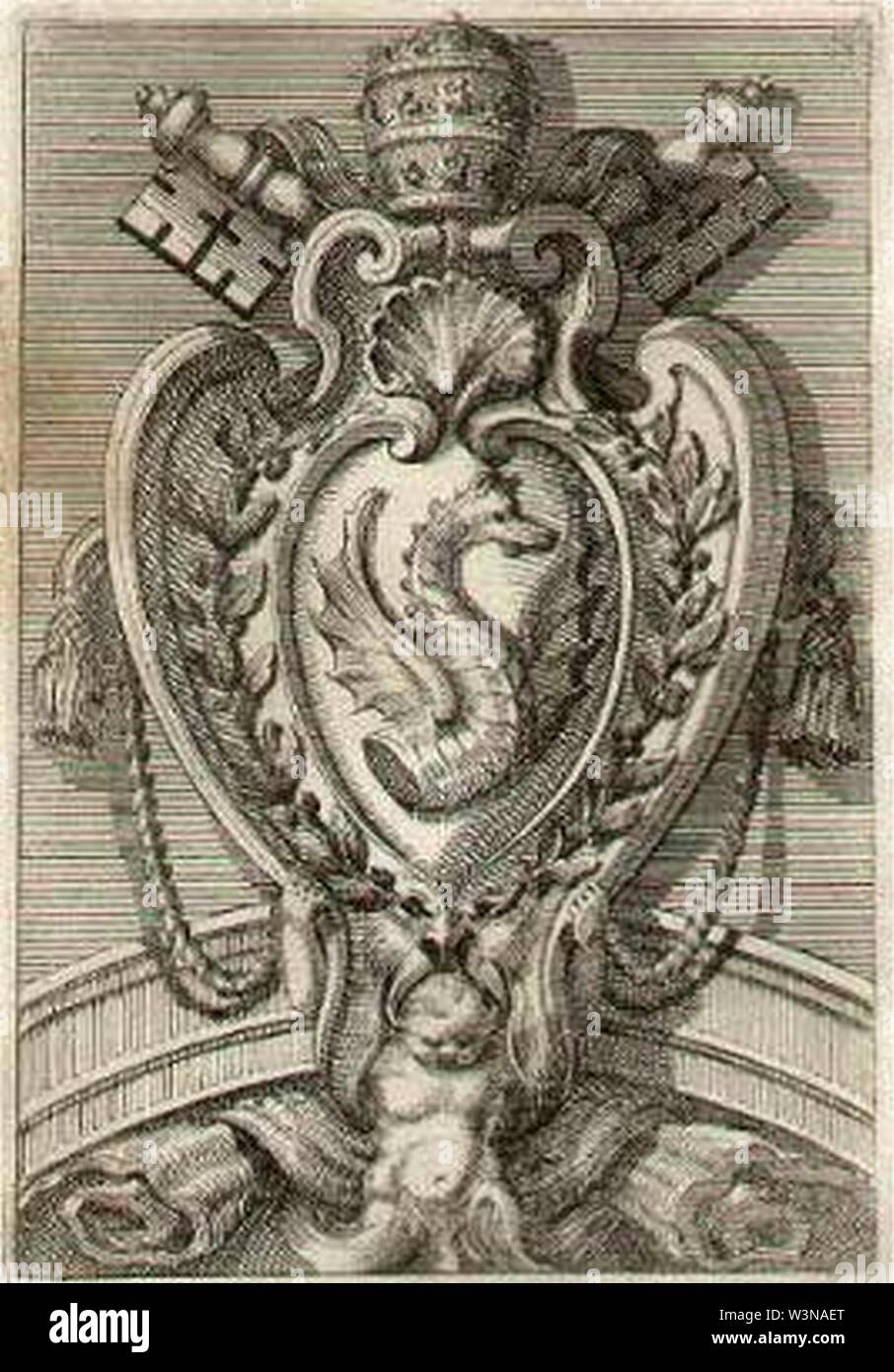 Coat of arms of Gregory XIII in the lost Tomb of Gregory XIII in St ...