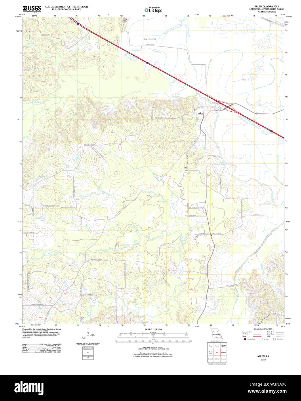Map of allen Cut Out Stock Images & Pictures - Alamy