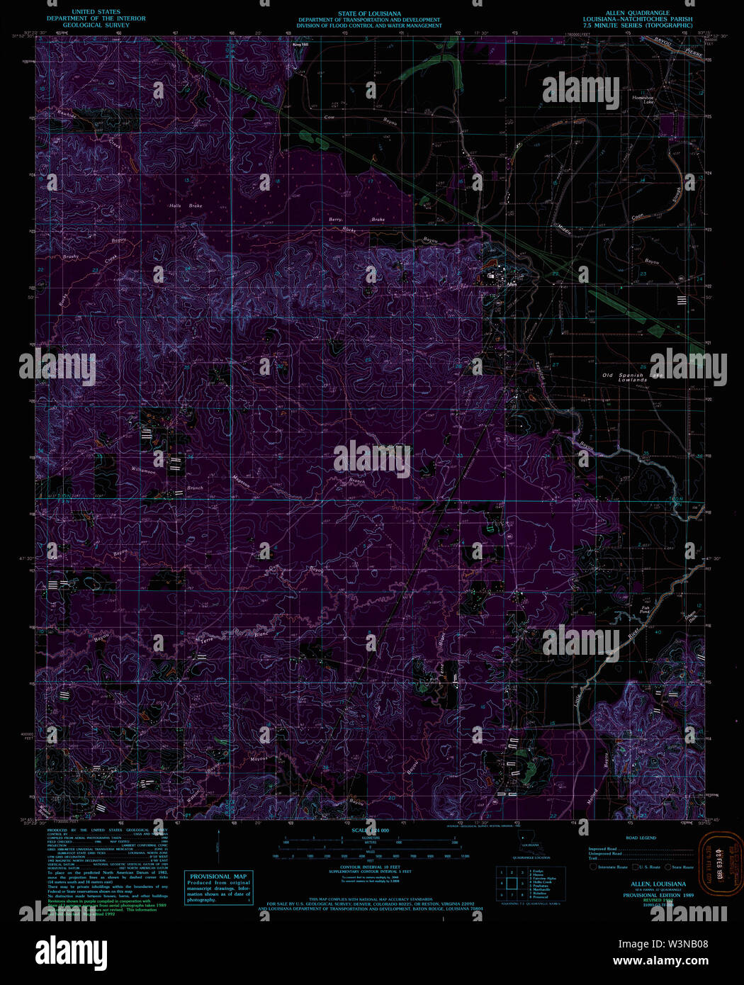 Allen louisiana map hi-res stock photography and images - Alamy