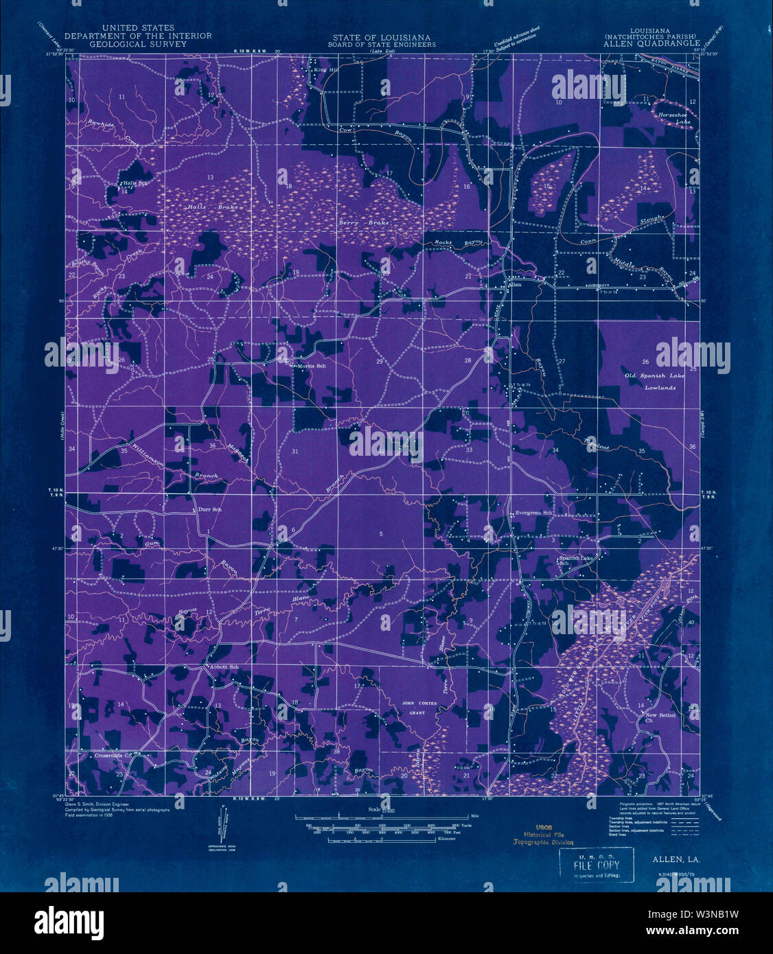 Allen louisiana map hi-res stock photography and images - Alamy