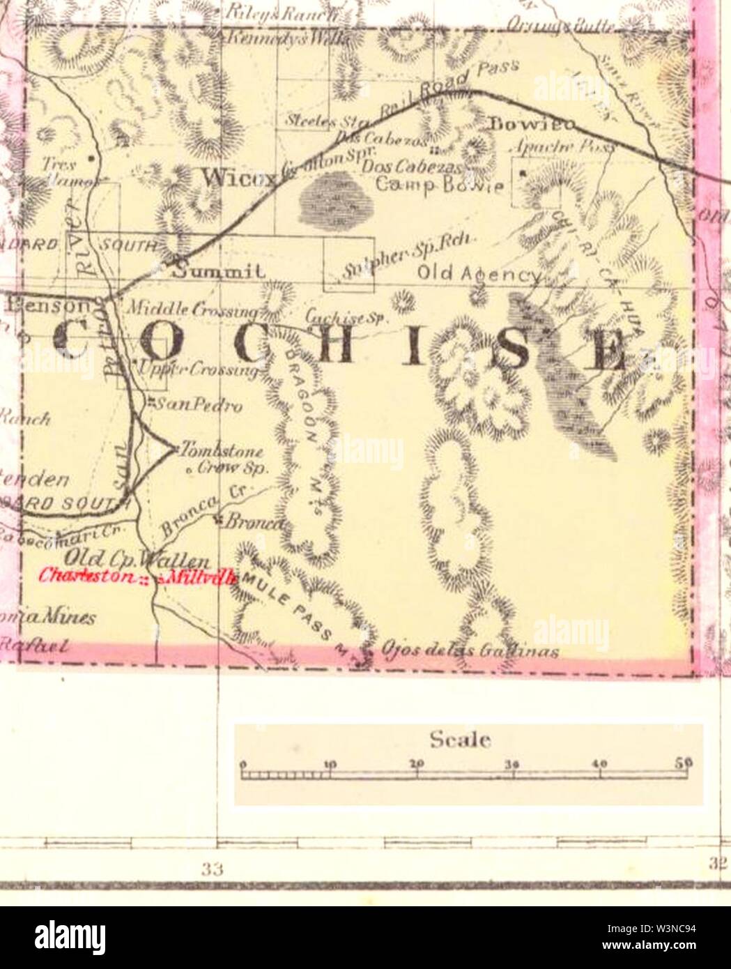 Cochise County, Arizona 1882 (Charleston-Millville Stock Photo - Alamy