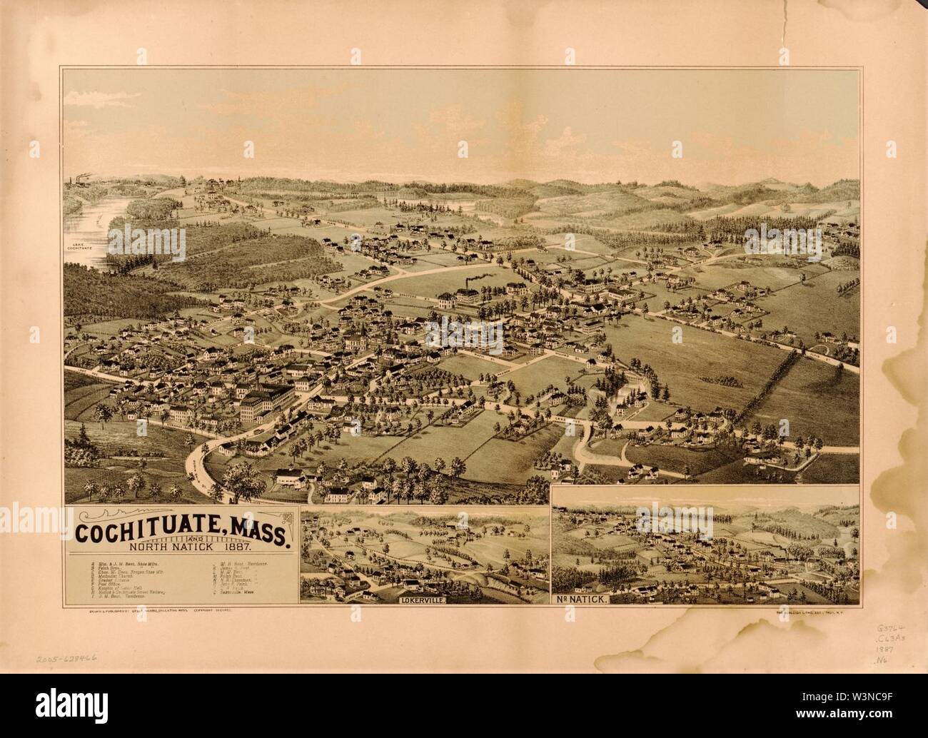Cochituate, Mass. and North Natick, 1887 Stock Photo - Alamy